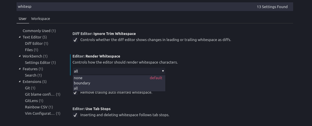 Showing Indentation Spaces Tabs Invisibles In Various Editors